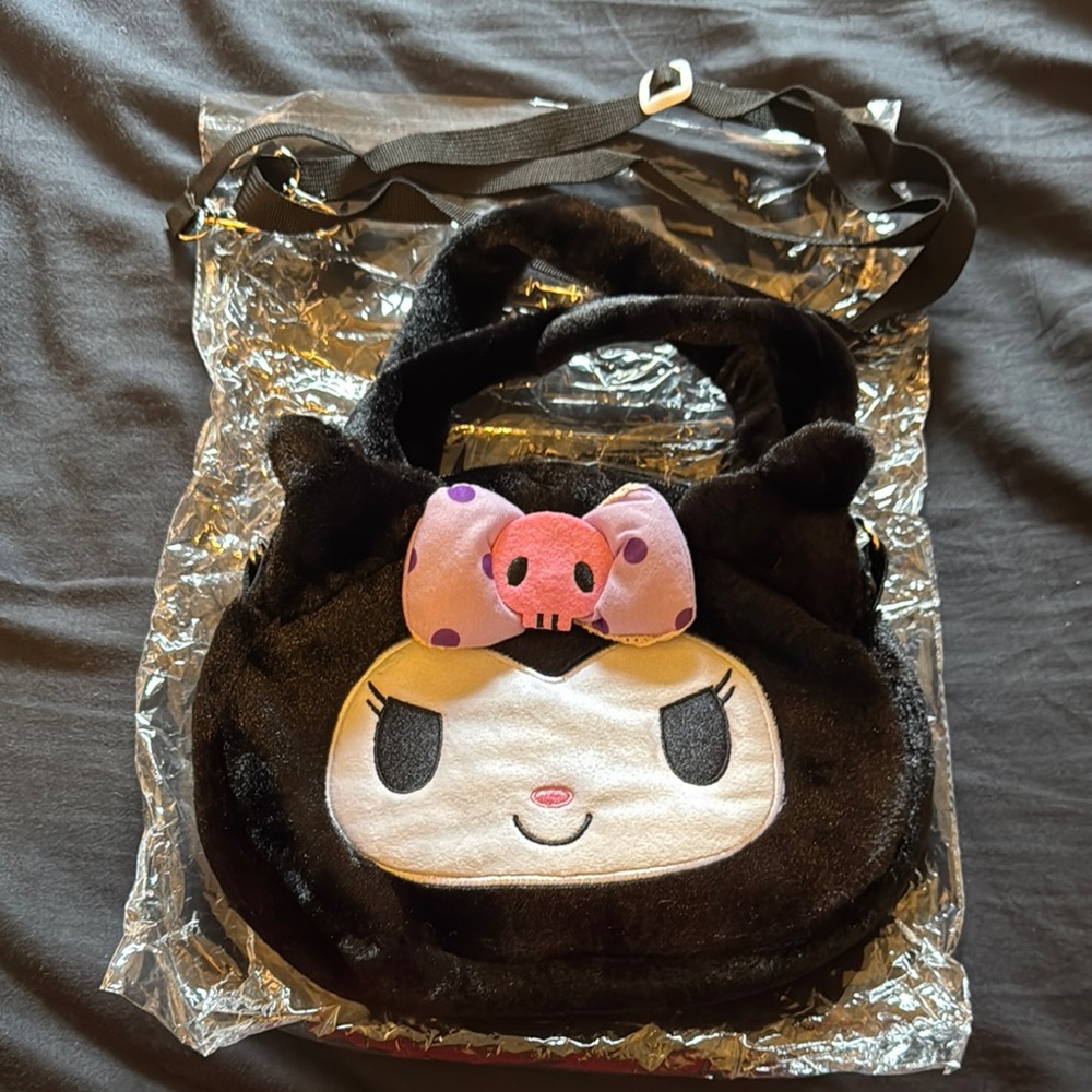 Kuromi Plush Purse Side Bag - Gem